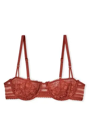 ETAM Aura N°9 Underwire Balconette Bra - Brown