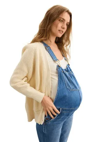 Hatch Collection The Denim Maternity Overall - Indigo