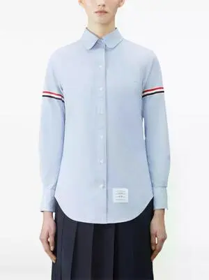 Thom Browne Grosgrain-arm Oxford Shirt - Blue
