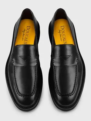 DOUCAL'S Leather Loafers - Black
