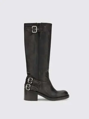Chloé Dakota Grained Calfskin Biker Boots - Black