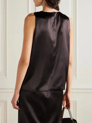 Veronica De Piante Evie Silk-blend Satin Top