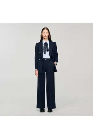 Sandro Minimal Chalk-striped Trousers