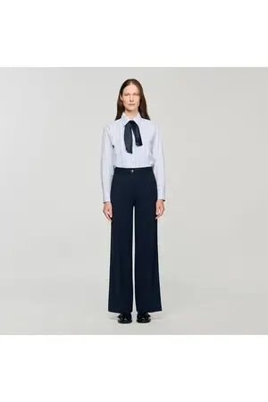 Sandro Minimal Chalk-striped Trousers