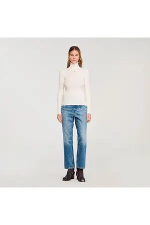 Sandro Cable-knit Turtleneck Sweater