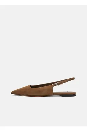 Vince Gracy Suede Slingback Flat - Red