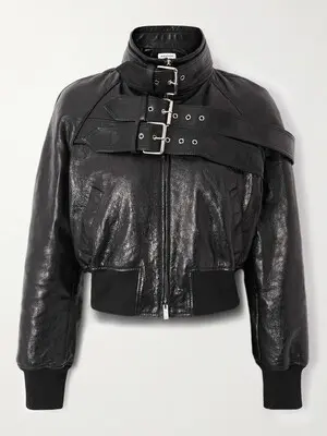 Alexander McQueen Buckled Leather Biker Jacket