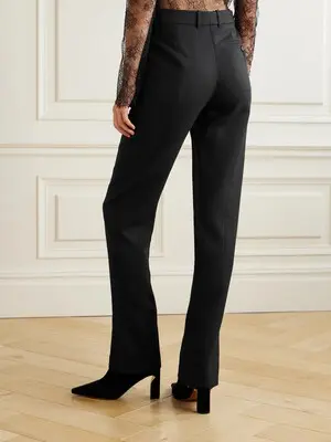 Alexander McQueen Wool-blend Crepe Straight-leg Pants