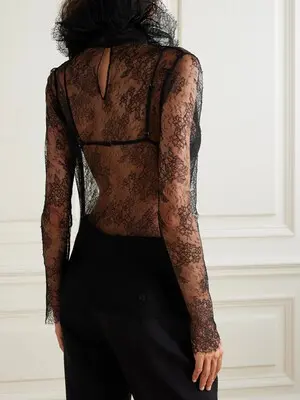 Alexander McQueen Ruffled Lace Blouse