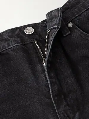 FRAME The Streamline High-rise Straight-leg Jeans - Black
