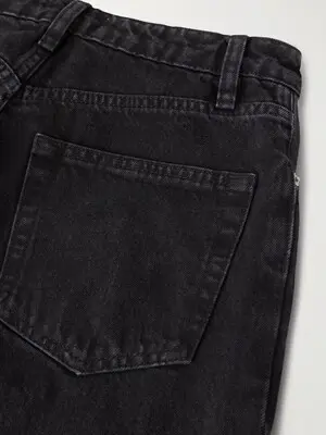 FRAME The Streamline High-rise Straight-leg Jeans - Black