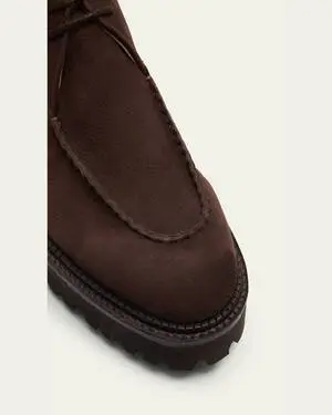 John Lobb Field Nubuck Leather Chukka Boots - Bruinn