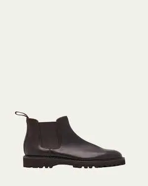 John Lobb Lawry New Standard Gentle Grain Leather Chelsea Boots - Dark Brown