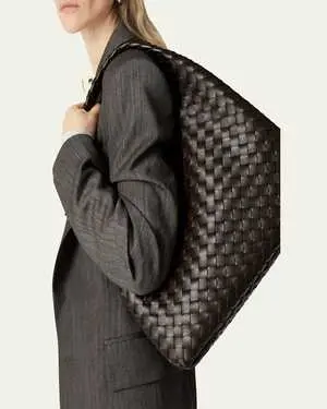 Bottega Veneta Campana Large Leather Shoulder Bag - Fondant