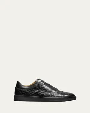 Allen Edmonds Chambers Crocodile Cap-toe Sneakers
