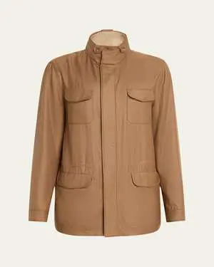 MANDELLI Cashmere Field Jacket - Tan
