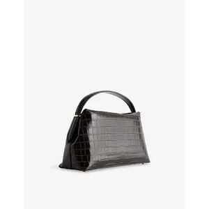 TOTEME T-lock Croco Leather Top Handle Bag