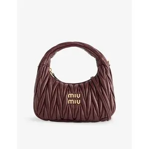 Miu Miu Wander Mini Leather Hobo Bag