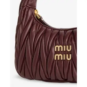 Miu Miu Wander Mini Leather Hobo Bag
