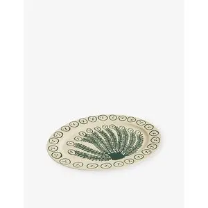 HAY La Pittura Ceramic Oval Serving Platter - Olive Grove