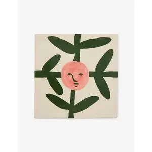 HAY La Pittura Trivet Ceramic Coaster - Blush Face Vine