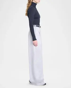 TWP Rib-knit Wool Turtleneck Sweater - Chrcol