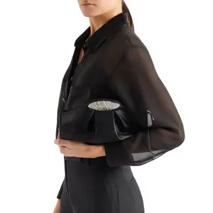 GIUSEPPE ZANOTTI Silk Clutch Bag - Black