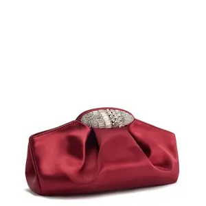 GIUSEPPE ZANOTTI Silk Clutch - Bordeaux