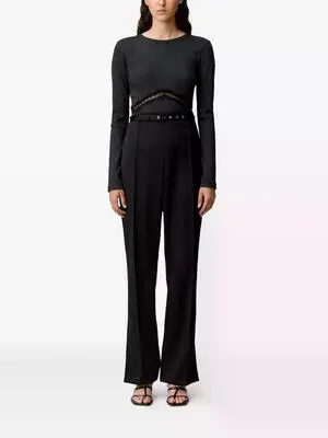 Claudie Pierlot Belted Trousers With Side Slits