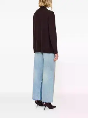 ANINE BING Buttoned Pocket Cardigan - Brown