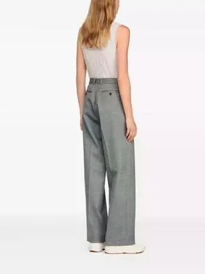 Sandro Pleated Wide-leg Trousers
