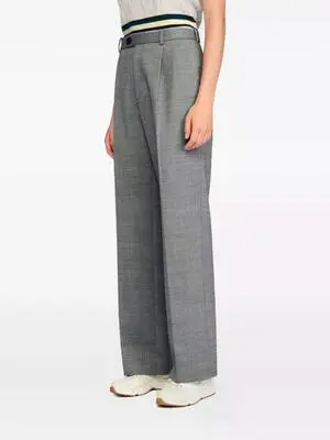Sandro Pleated Wide-leg Trousers