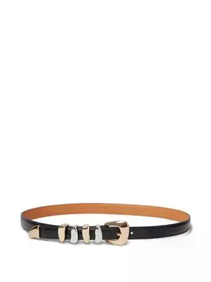 Claudie Pierlot Metallic Buckle Leather Belt - Black