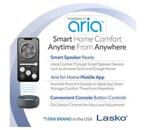 LASKO 40' Smart Tower Fan Powered Aria