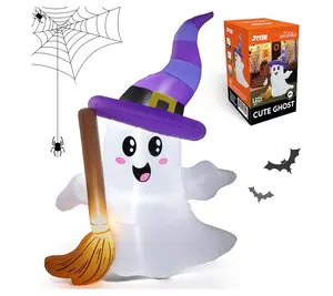 JOYFY 6 Ft Tall Halloween Inflatables Ghost Out Door Decoration - One-color