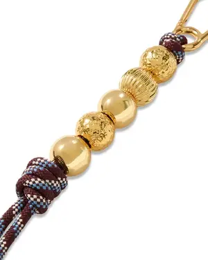 Veronica Beard Paracord Five Bead Bag Charm - Raisin Multi