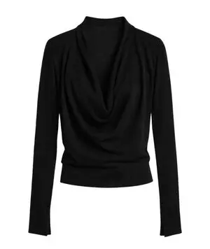Black Cowl Neck