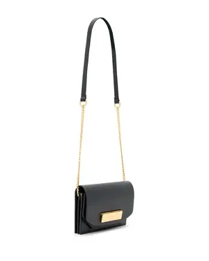 ALLSAINTS Etta Small Leather Clutch Bag - Black