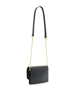 ALLSAINTS Etta Small Leather Clutch Bag - Black