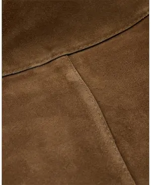ALLSAINTS Luna Suede Shoulder Bag - Fango Brown