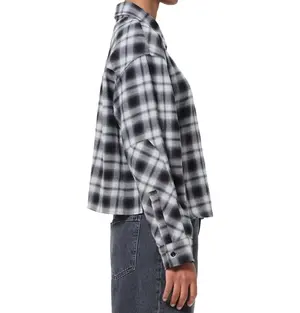AGOLDE Comer Cropped Flannel Shirt