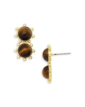 Aqua Drop Earrings - Brown