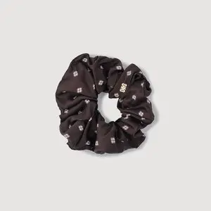 Sandro Printed Elasticated Scrunchie - Brown / White