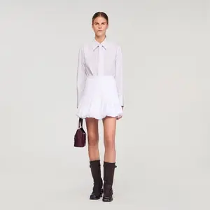 Sandro Striped Shirt With Detachable Tie
