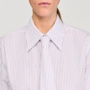 Sandro Striped Shirt With Detachable Tie