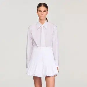 Sandro Striped Shirt With Detachable Tie