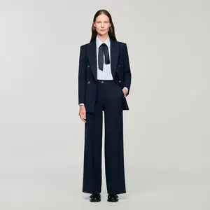 Sandro Striped Straight-leg Trousers
