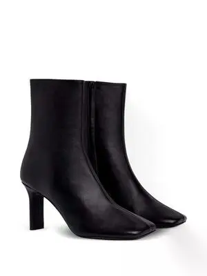COURREGES Leather Square-toe Ankle Boots