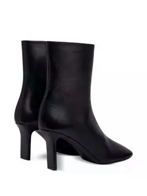 COURREGES Leather Square-toe Ankle Boots