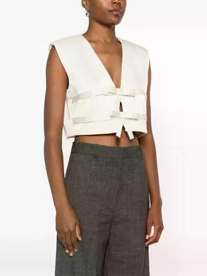 Sandro Sleeveless Bow-detail Top